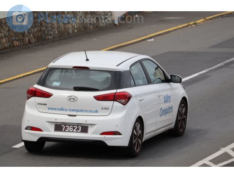 73623, Hyundai i20 , License plate of Guernsey