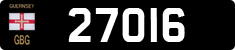 27016, Audi A1 , License plate of Guernsey
