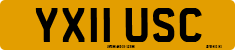 YX11 USC, SAAB 9-3 (Beverley) License plate of the United Kingdom