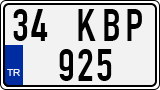 34 KBP 925, RKS Sniper (İstanbul) License plate of Turkey