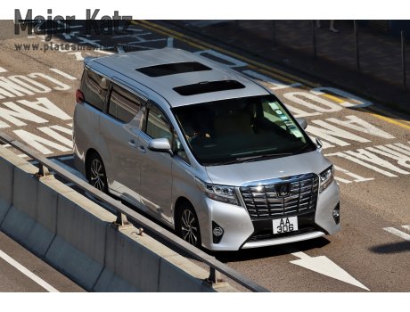 AA 306, Toyota Alphard , License plate of Hong Kong
