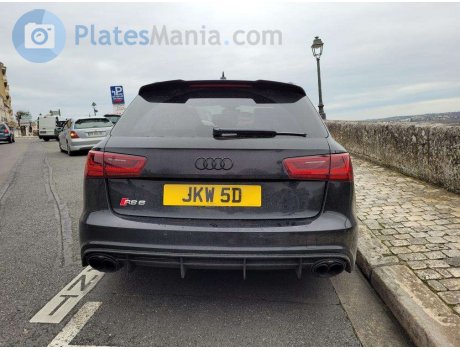 JKW 5D, Audi RS6 (Sheffield) License plate of the United Kingdom