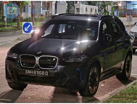 SNH 8368 D, BMW X3 , License plate of Singapore