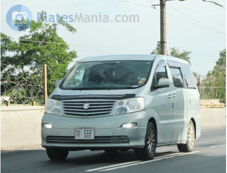 04 112 ACR, Toyota Alphard (Jalal-Abad Province) License plate of ...