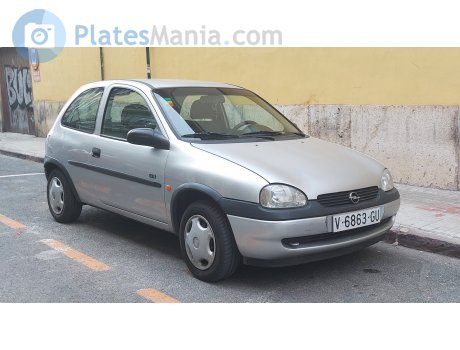 V 6863 GU, Opel Corsa (Valencia) License plates of Spain