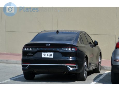 4 91408, Ford Taurus (Sharjah) License plate of the UAE