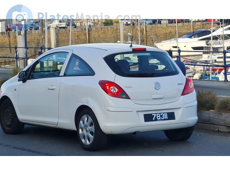 78311, Vauxhall Corsa , License plate of Guernsey