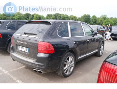 BW-122-AA, Porsche Cayenne (Nord) French license plate