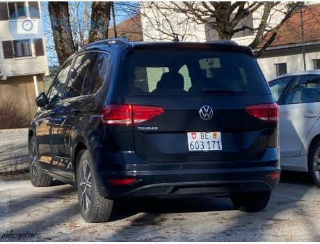 BE 603171, Volkswagen Touran (Bern) License plate of Switzerland