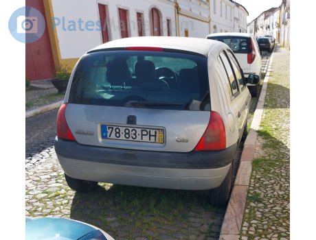 78-83-PH, Renault Clio , License plate of Portugal