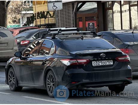 о321оо159, Toyota Camry (Perm Krai) License plate Russia