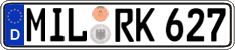 MIL RK 627, Ford Transit (Miltenberg District) German license plate