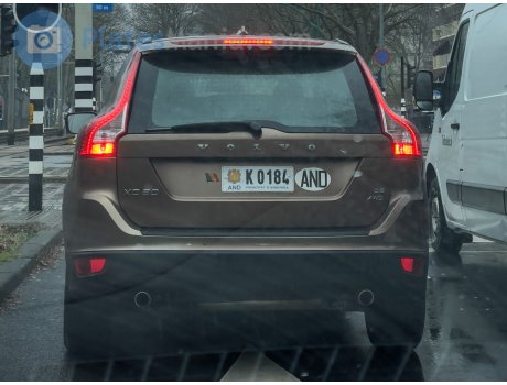 K 0184, Volvo XC60 , License plate of Andorra