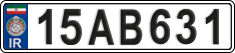 15AB631, Mitsubishi Pajero () License plate of Iran
