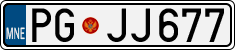PG JJ677, Renault Mégane (Podgorica) License plate of Montenegro