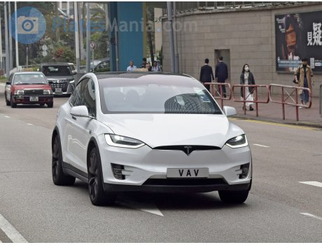 V A V, Tesla Model X , License plate of Hong Kong