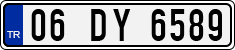 06 DY 6589, Peugeot 301 (Ankara) License plate of Turkey
