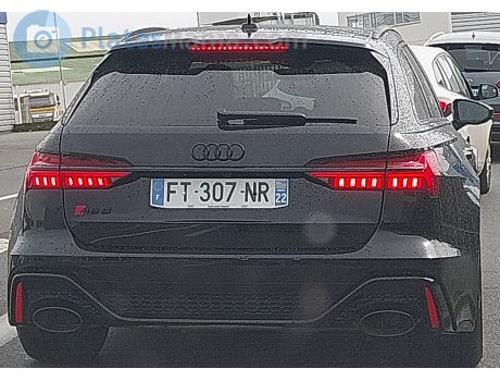 FT-307-NR, Audi RS6 (Côtes-d’Armor) French license plate