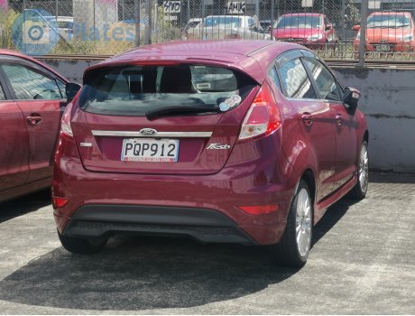 PQP912, Ford Fiesta , License plate of New Zealand