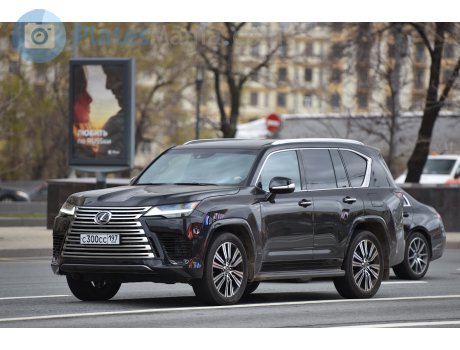 с300сс197, Lexus LX (Moscow City) License plate Russia