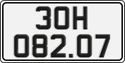 30H-082.07, Ford Everest (Hanoi Municipality) License plate of Vietnam