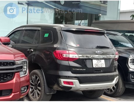 30H-082.07, Ford Everest (Hanoi Municipality) License plate of Vietnam