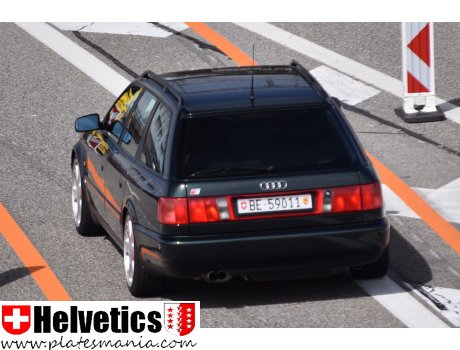 BE 59011, Audi S6 (Bern) License plate of Switzerland