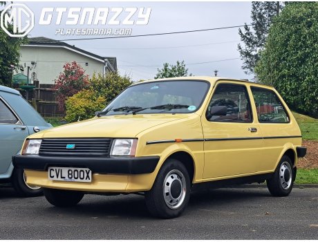 CVL 800X, Austin Metro (Lincoln) License plate of the United Kingdom