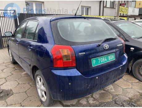 P 7084 BDH, Toyota Corolla (Temporary plates) License plates of Spain