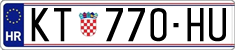 KT 770-HU, BMW 5 Series (Kutina) License plate of Croatia