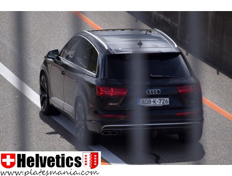 A08-K-726, Audi SQ7 , License plate of Bosnia and Herzegovina