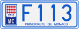 F113, Lamborghini Huracán , License plate of Monaco