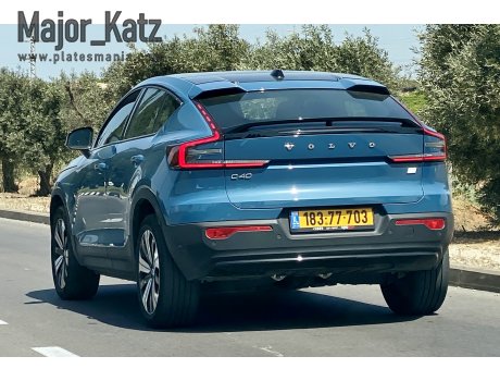 183-77-703, Volvo C40 , License plate of Israel