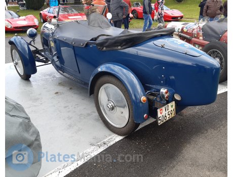 VD 506591, Bugatti Type 30/38/40/43/44/49 (Vaud) License plate of ...