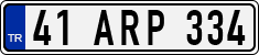 41 ARP 334, Nissan Qashqai (Kocaeli) License plate of Turkey