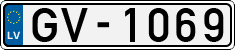 GV-1069, Toyota RAV4 , License plate of Latvia