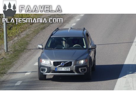 EDY 575, Volvo XC70 , License plate of Sweden