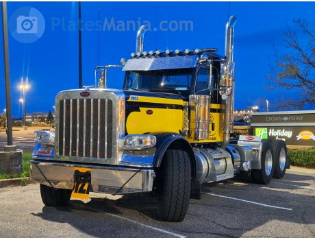 Z092164, Peterbilt 389 (Utah) License plate of the USA
