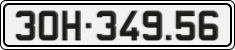 30H-349.56, Honda City (Hanoi Municipality) License plate of Vietnam