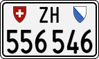 ZH 556546, Toyota RAV4 (Zurich) License plate of Switzerland