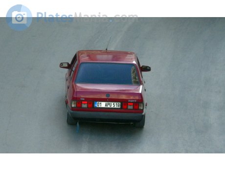 01 APU 518, Tofaş Doğan (Adana) License plate of Turkey