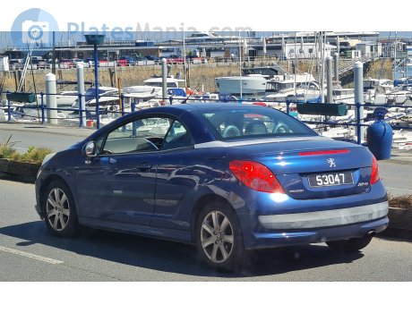 53047, Peugeot 207 , License plate of Guernsey