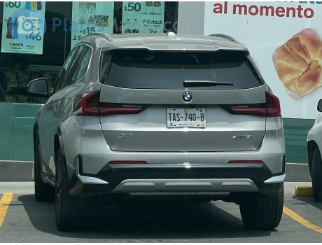 TAS-740-B, BMW X1 (Nuevo León) License plate of Mexico