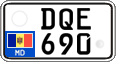 DQE 690, FIAT 500e , License plate of Moldova
