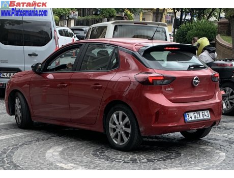 34 GZV 643, Opel Corsa (İstanbul) License plate of Turkey