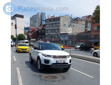 52 HT 160, Land Rover Range Rover Evoque (Ordu) License plate of Turkey