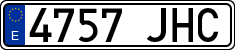 4757 JHC, Scania R-series , License plates of Spain