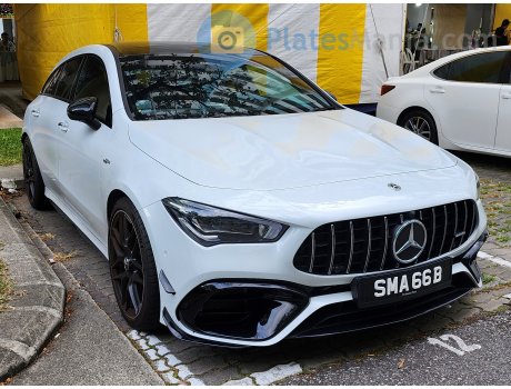 SMA 66 B, Mercedes-Benz CLA-Klasse , License plate of Singapore