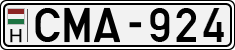 CMA-924, Audi 80 , license plates of Hungary