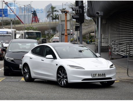 CF 8688, Tesla Model 3 , License plate of Hong Kong